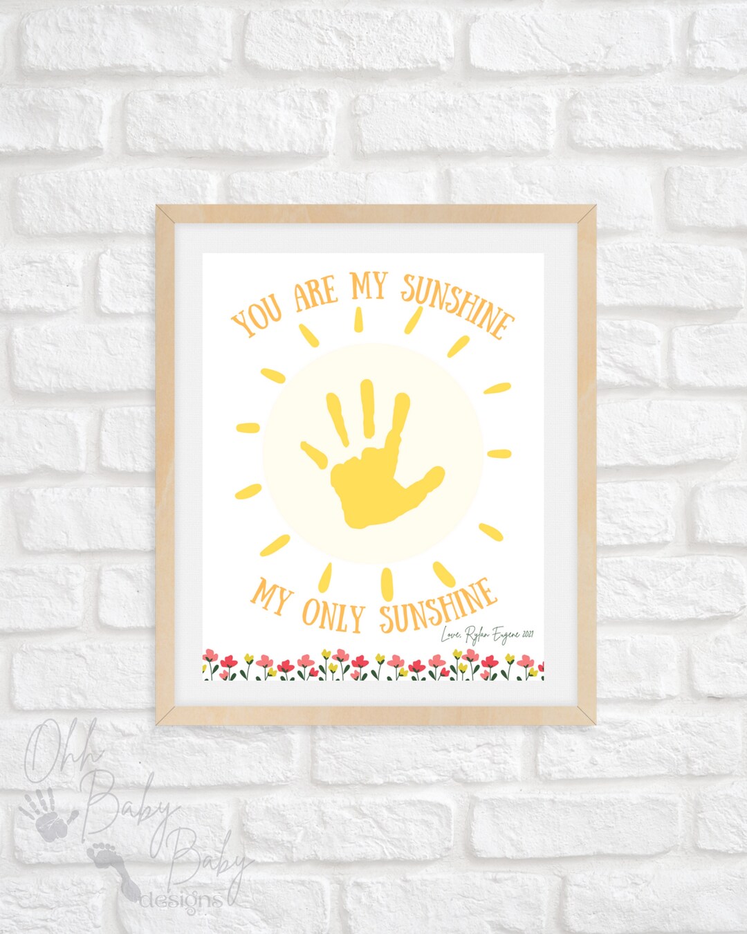 You Are My Sunshine Hand Print Craft/ Mother's Day Keepsake/ Mother's ...
