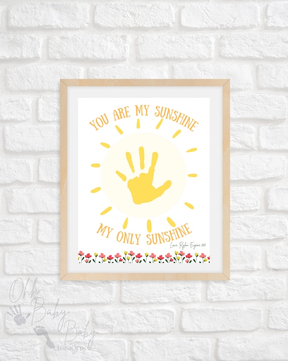 You Are My Sunshine Hand Print Craft/ Mother's Day - Etsy