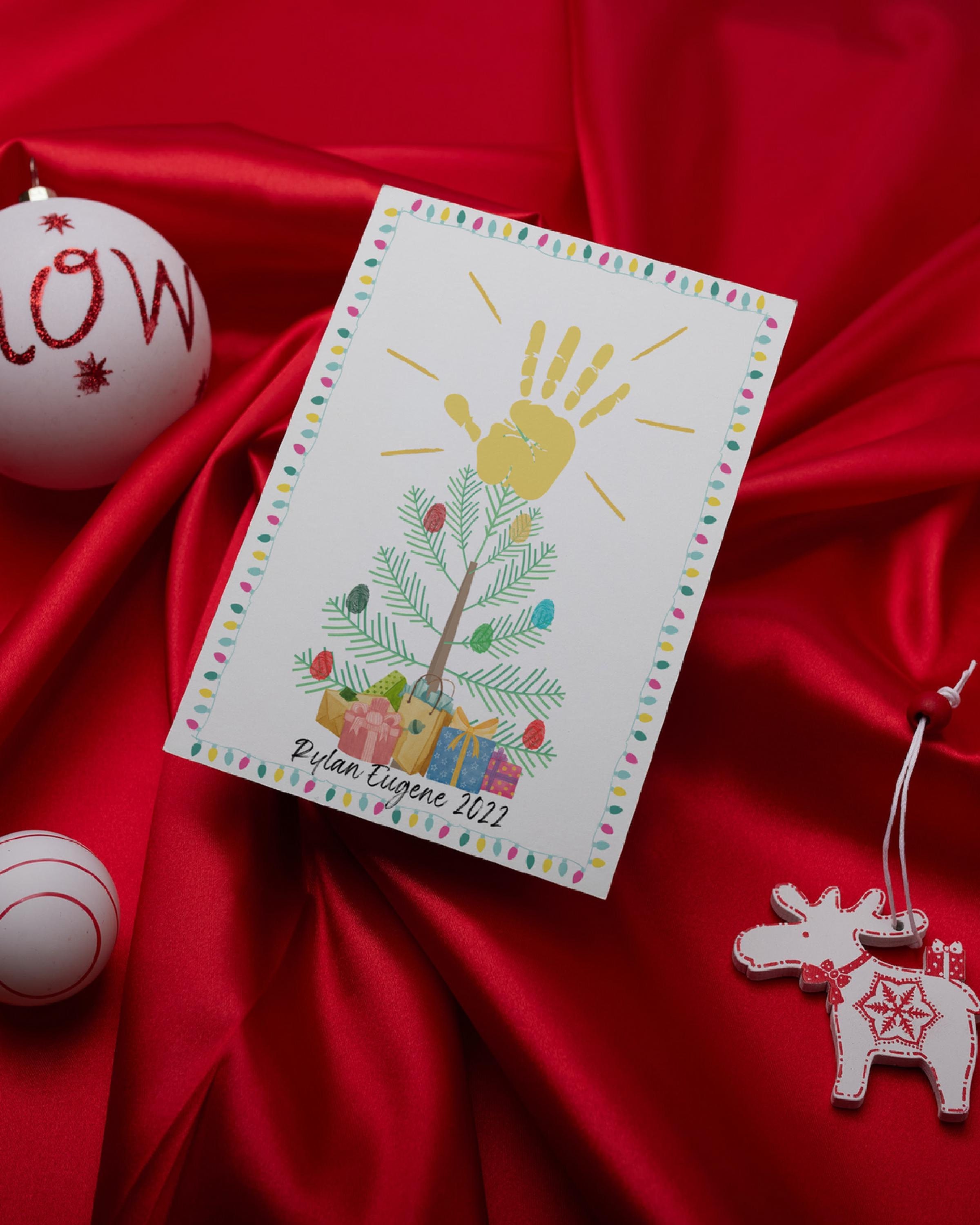 Christmas Tree Hand Print Keepsake/ Christmas Craft/ Christmas - Etsy