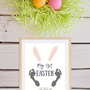 My First Easter Bunny Footprints Keepsake/easter Keepsake/easter Craft ...