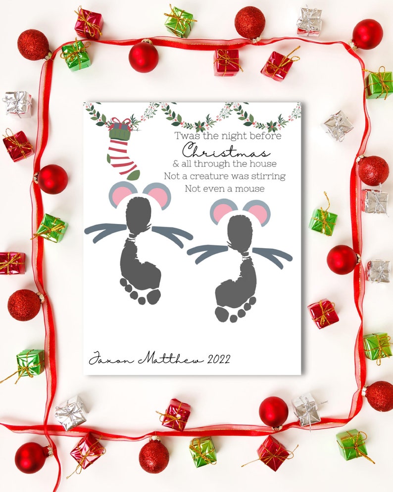 Twas the Night Before Christmas Foot Print Keepsake/christmas Craft ...