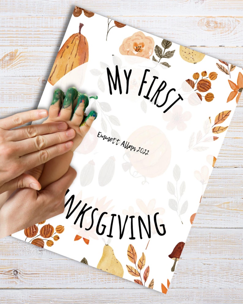 My First Thanksgiving Hand Print Craft/ Hand Print Keepsake/ DIY ...