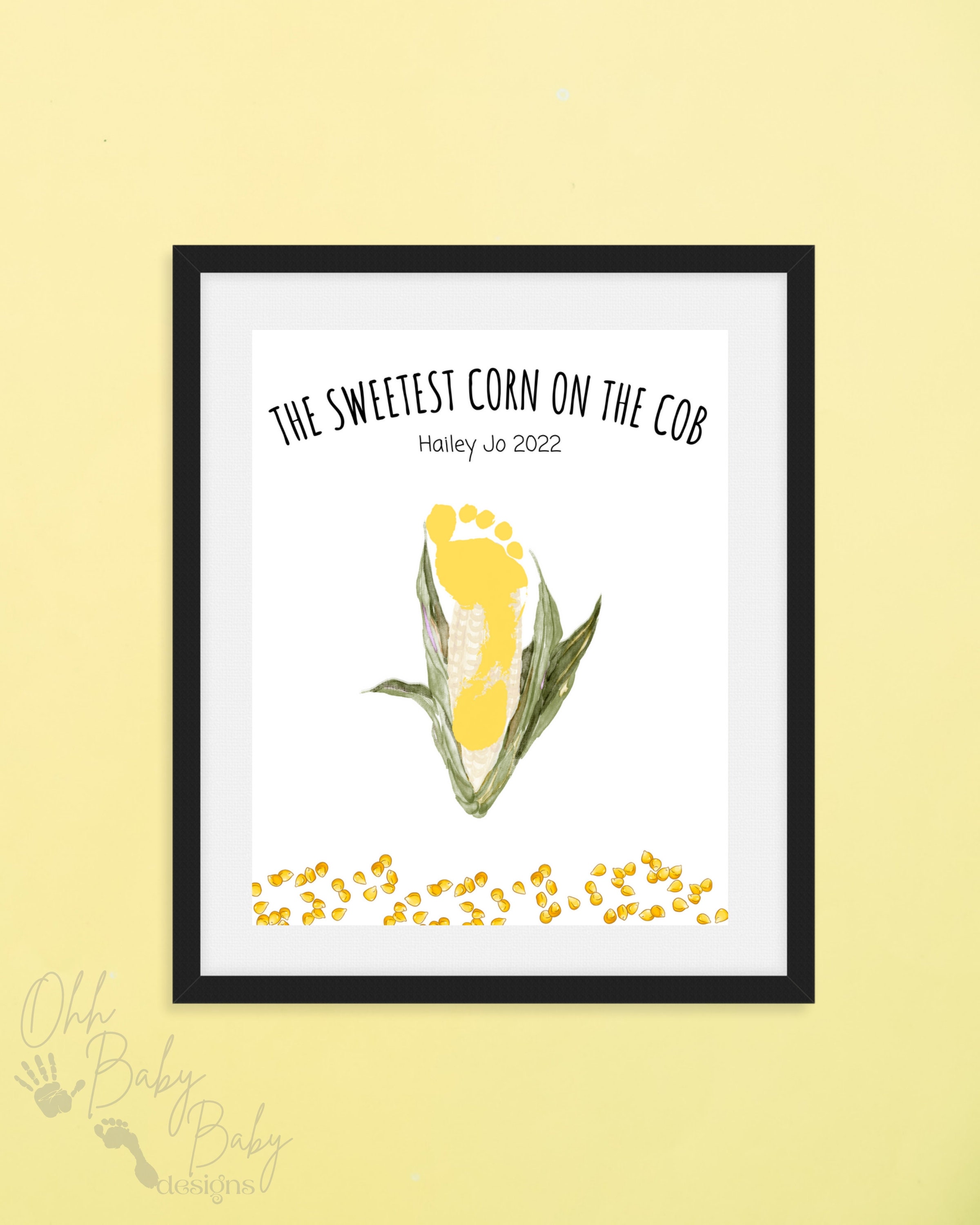 The Sweetest Corn Foot Print Keepsake/foot Print Craft/instant Download ...