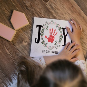 Joy to the World Hand Print Christmas Keepsake/ Christmas Craft/ DIY ...