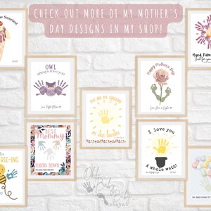 I Love You Mom Handprint/mother's Day Keepsake/mother's Day Craft ...