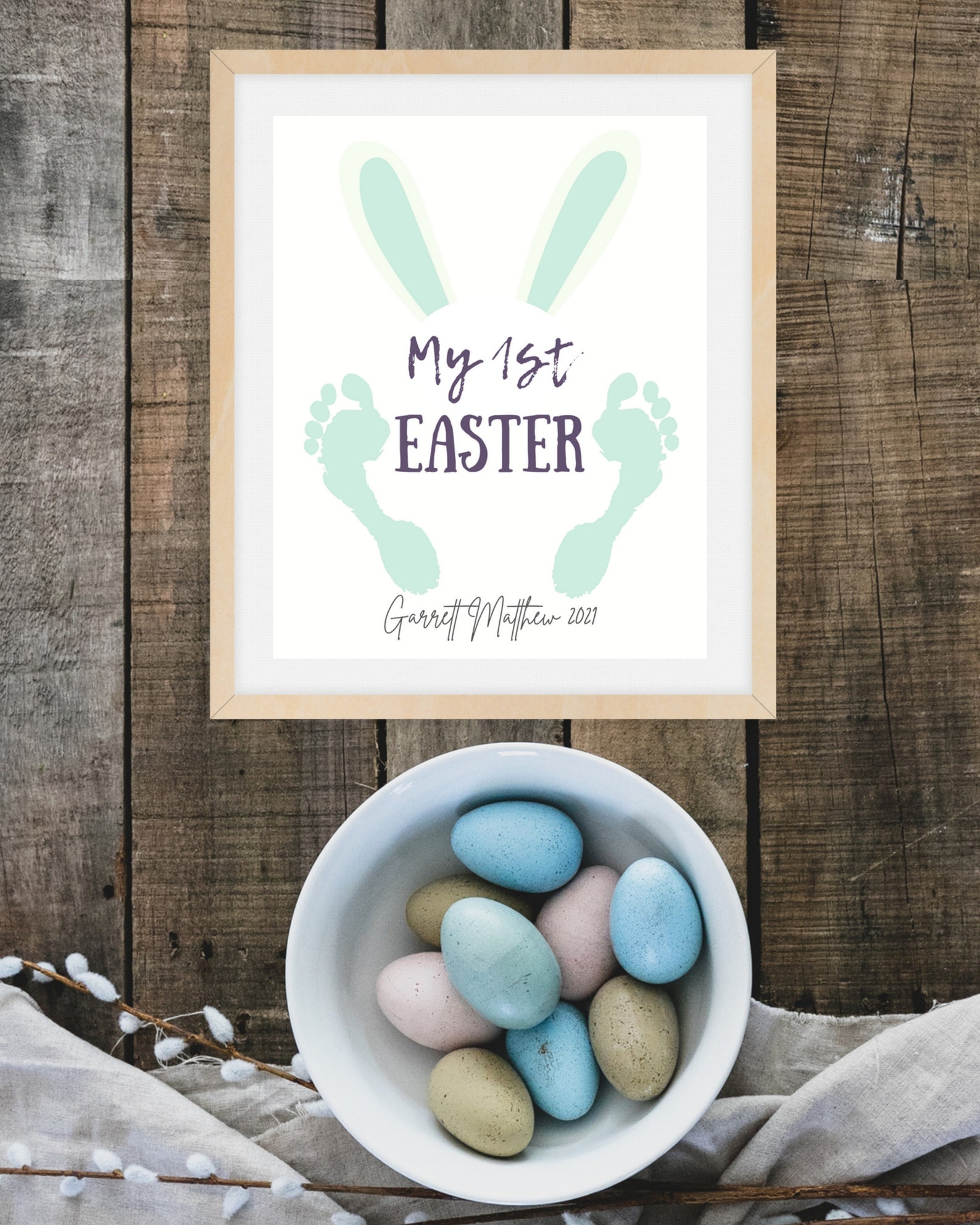 My First Easter Bunny Footprints Keepsake/easter Keepsake/easter Craft ...