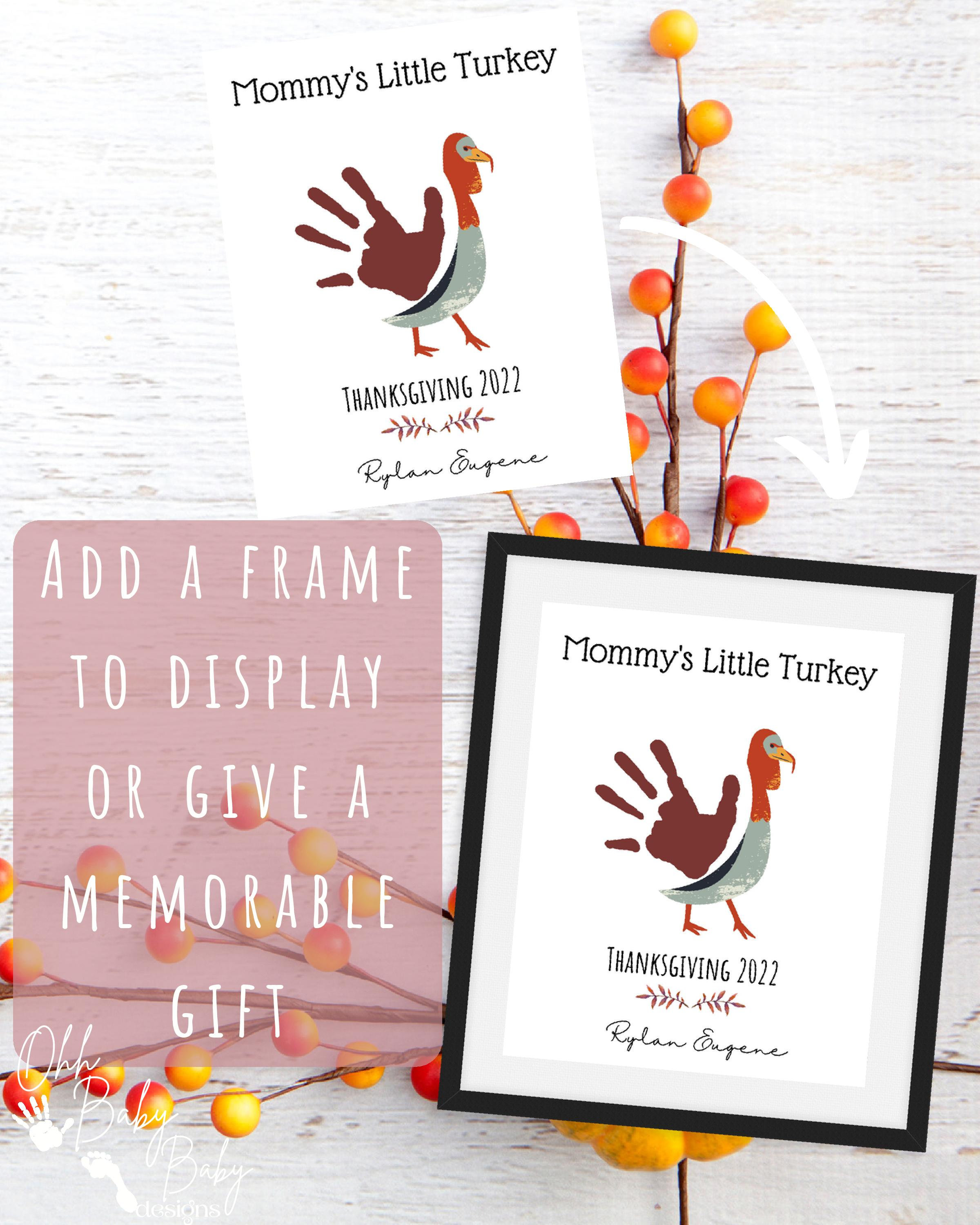 Mommy's Little Turkey Thanksgiving Hand Print Keepsake/thanksgiving ...
