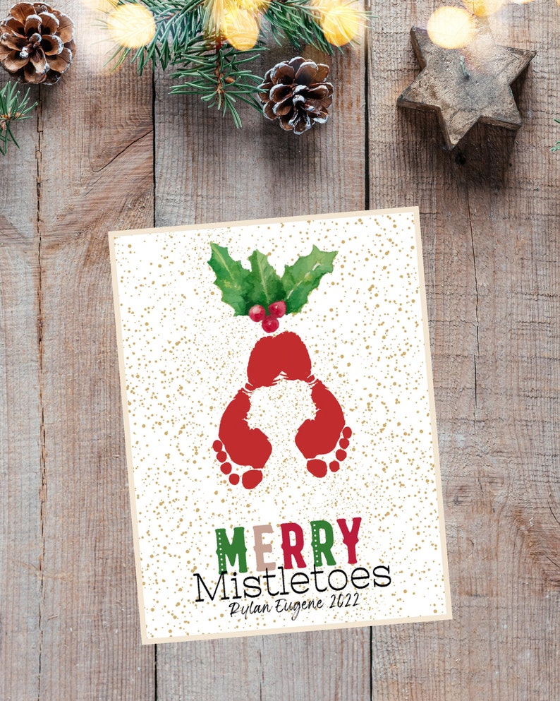 Merry Mistletoes Foot Print Christmas Keepsake/ Christmas Craft/ DIY ...
