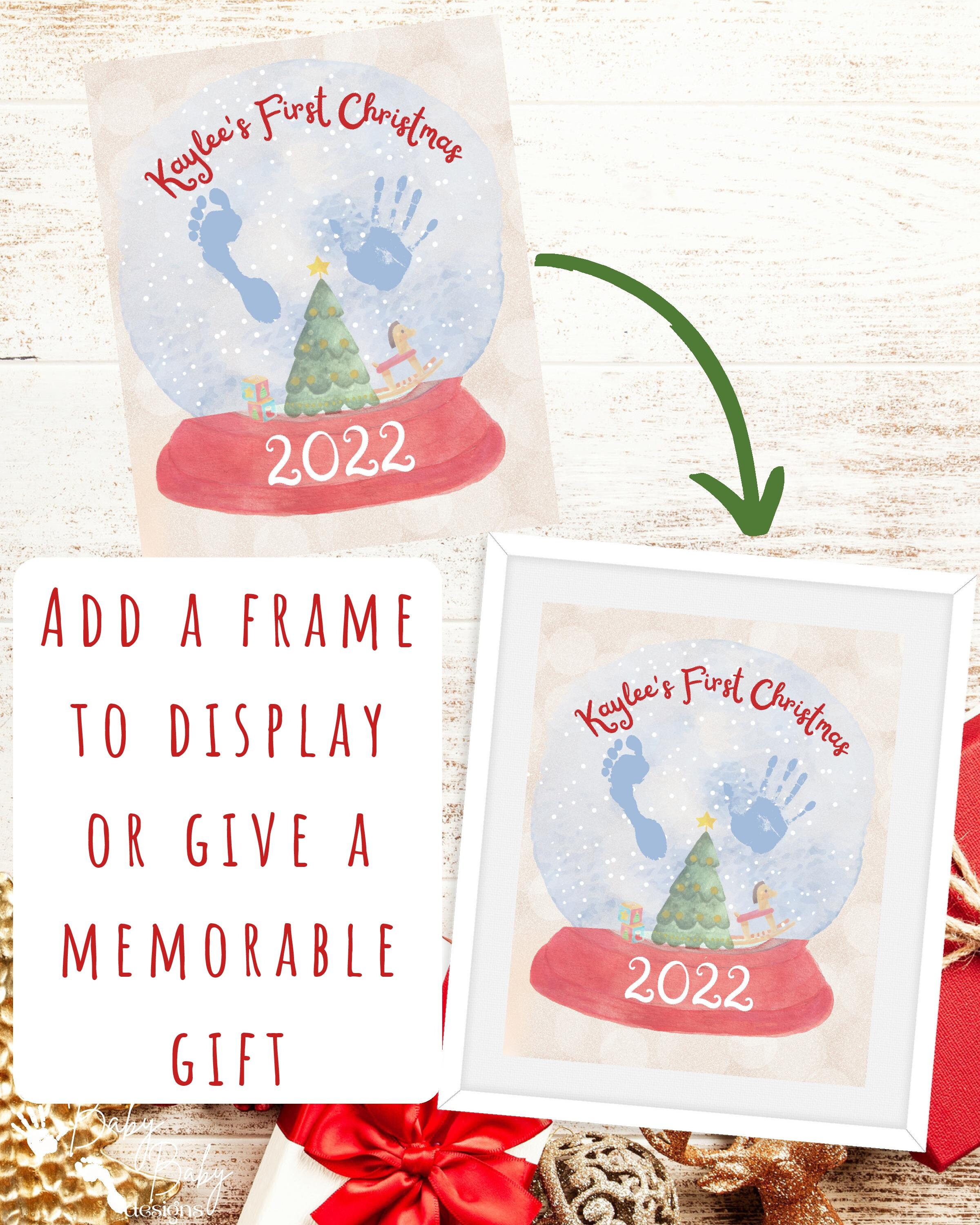Baby's First Christmas Hand Print Foot Print Keepsake/christmas Craft ...