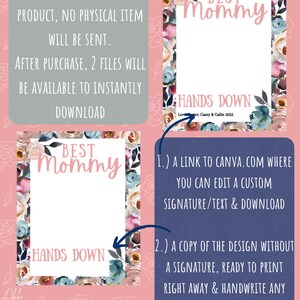 Best Mommy Hands Down/mother's Day Keepsake/mother's Day Craft/instant ...