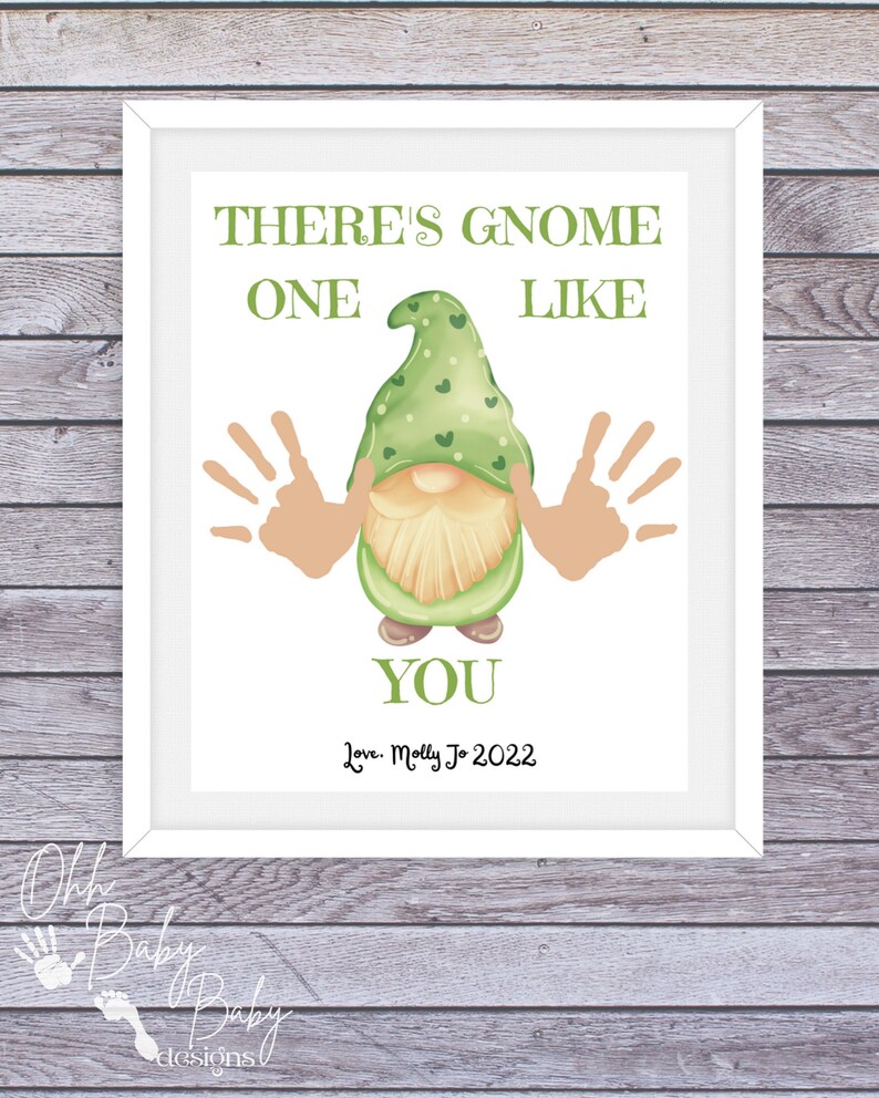 There's Gnome One Like You Hand Print Father's Day Card/father's Day ...