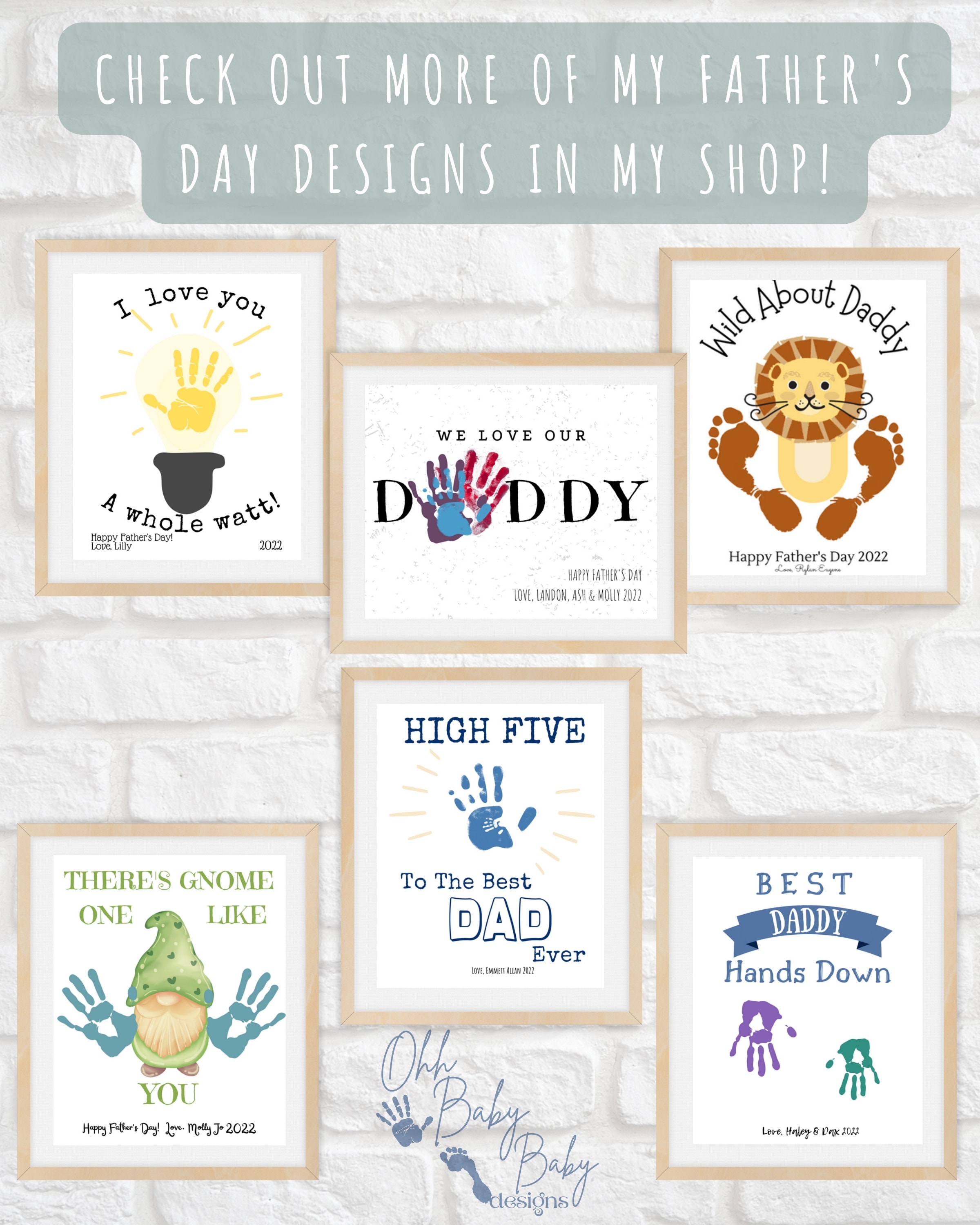 Dad You're Number 1 Father's Day Hand Print Card/ - Etsy