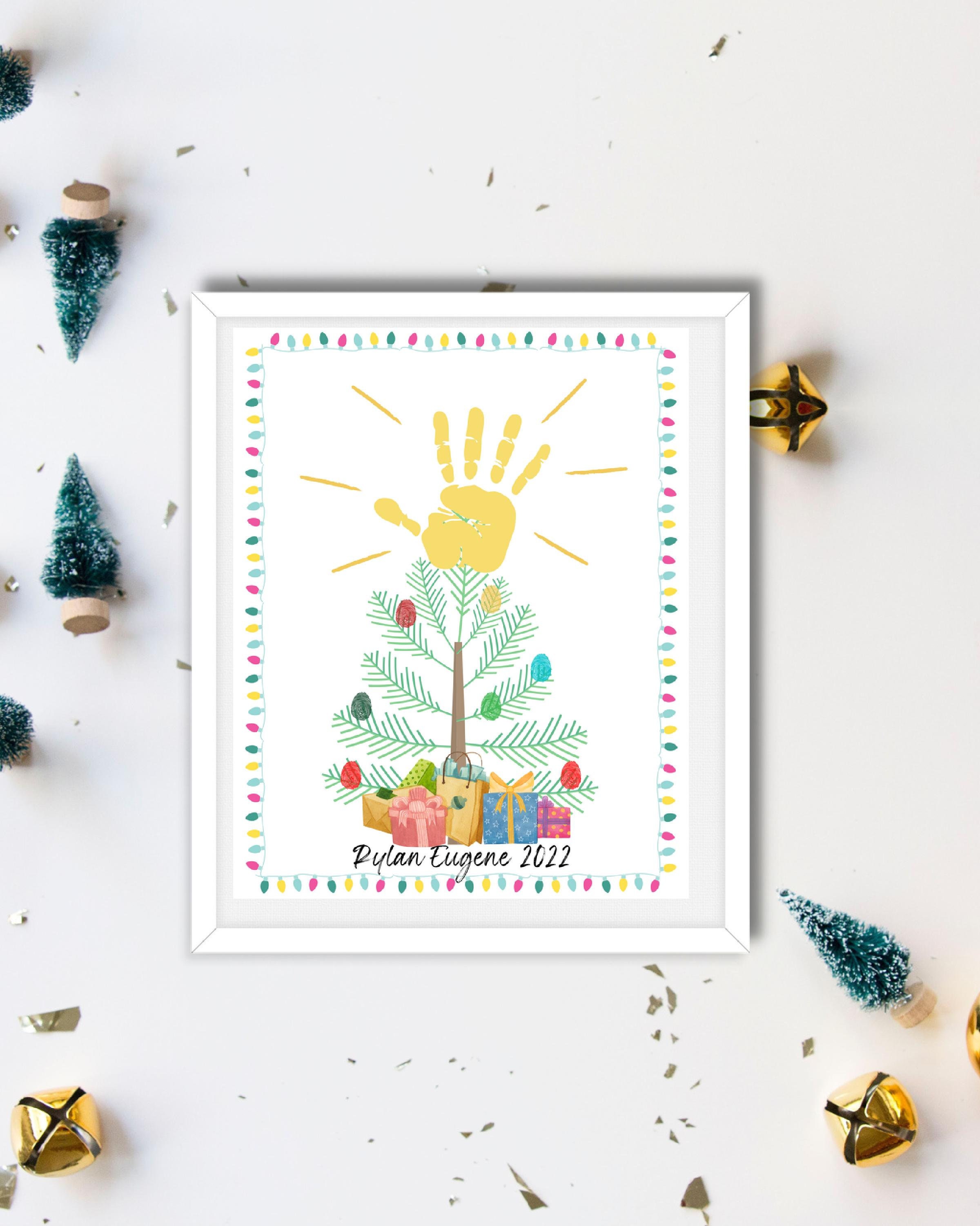 Christmas Tree Hand Print Keepsake/ Christmas Craft/ Christmas - Etsy