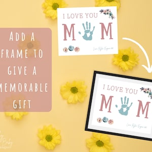 I Love You Mom Handprint/mother's Day Keepsake/mother's Day Craft ...
