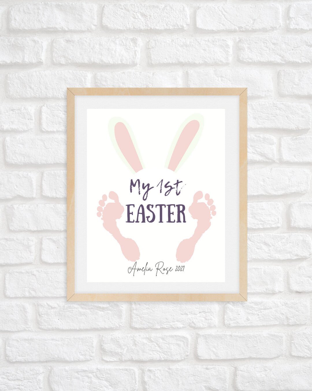 My First Easter Bunny Footprints Keepsake/easter Keepsake/easter Craft ...