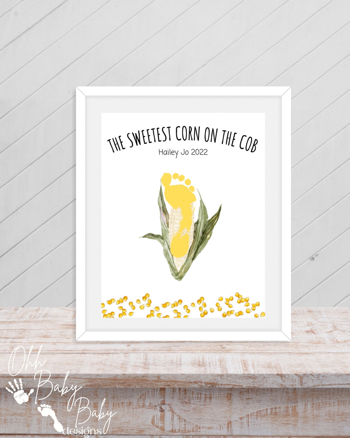 The Sweetest Corn Foot Print Keepsake/foot Print Craft/instant Download ...