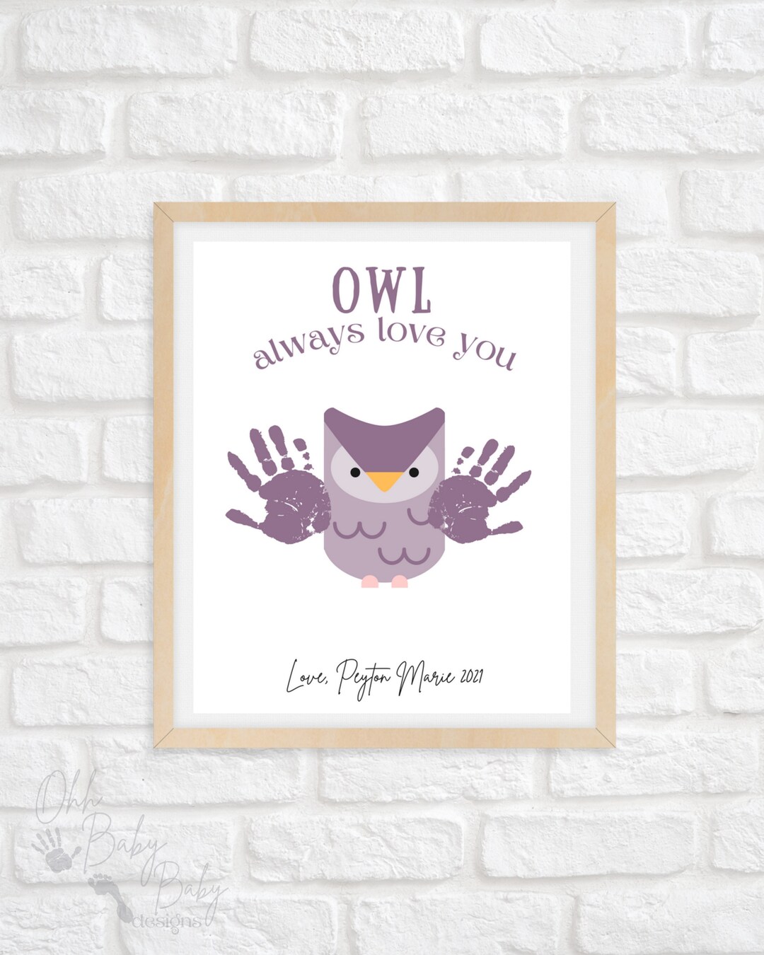 Owl Always Love You Hand Print Card/ Hand Print Keepsake/ Kid's Craft ...