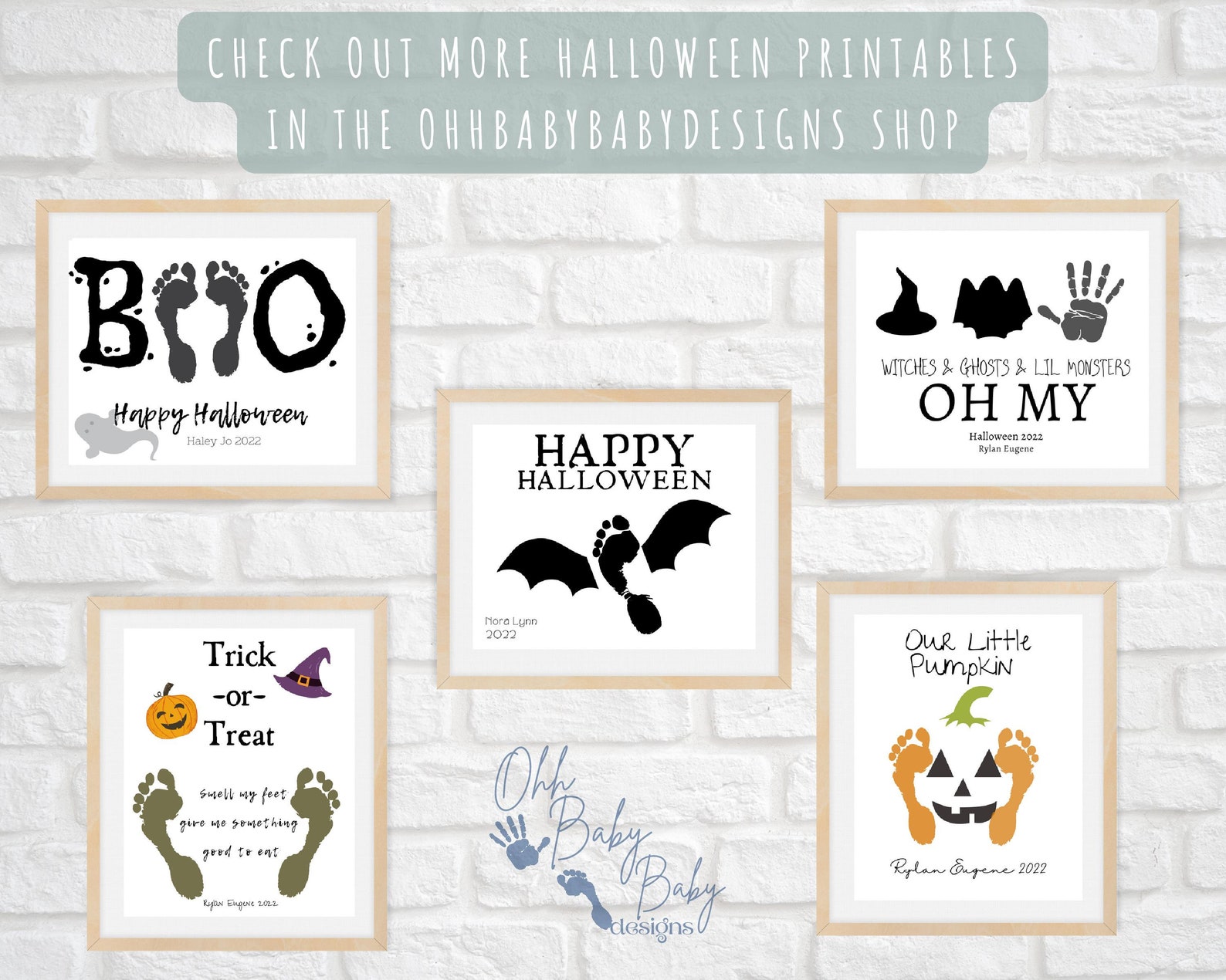BOO Foot Print Halloween Keepsake/foot Print Keepsake/ Foot Print Craft ...
