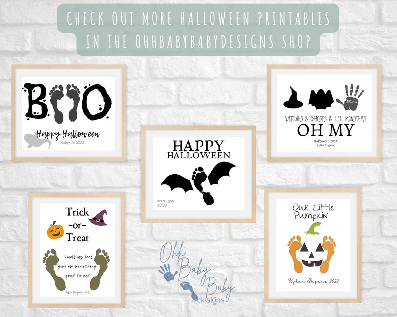 BOO Foot Print Halloween Keepsake/foot Print Keepsake/ Foot Print Craft ...
