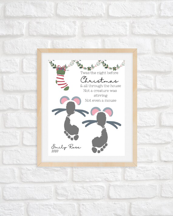 Twas the Night Before Christmas Foot Print Keepsake/christmas | Etsy