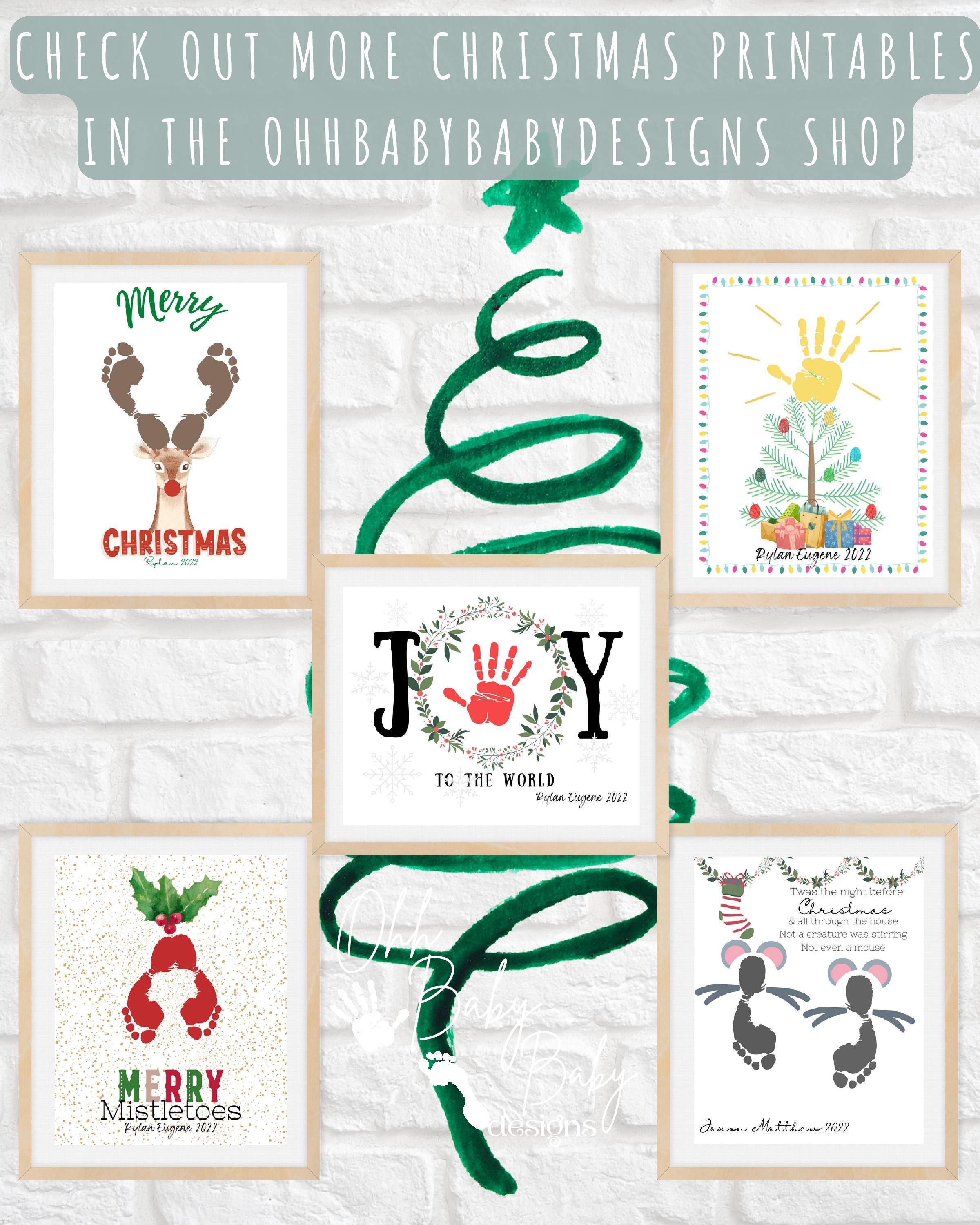 Baby's First Christmas Hand Print Foot Print Keepsake/christmas Craft ...