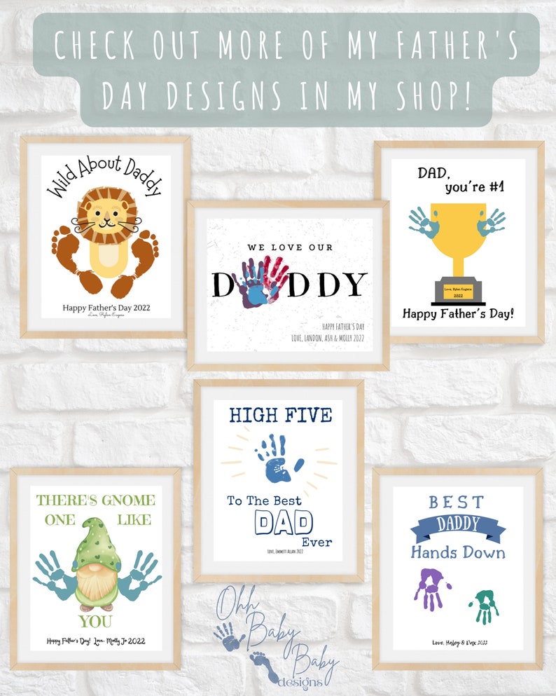 I Love You A Whole Watt Hand Print Father's Day Card/father's Day ...