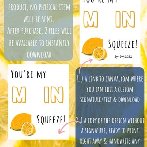 You're My Main Squeeze Hand Print Card/hand Print Keepsake/hand Print ...