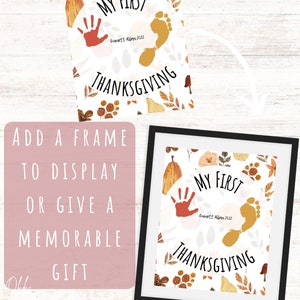 My First Thanksgiving Hand Print Craft/ Hand Print Keepsake/ DIY ...