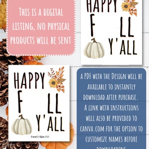 Happy Fall Y'all Hand Print Craft/ Hand Print Keepsake/ DIY Fall Craft ...