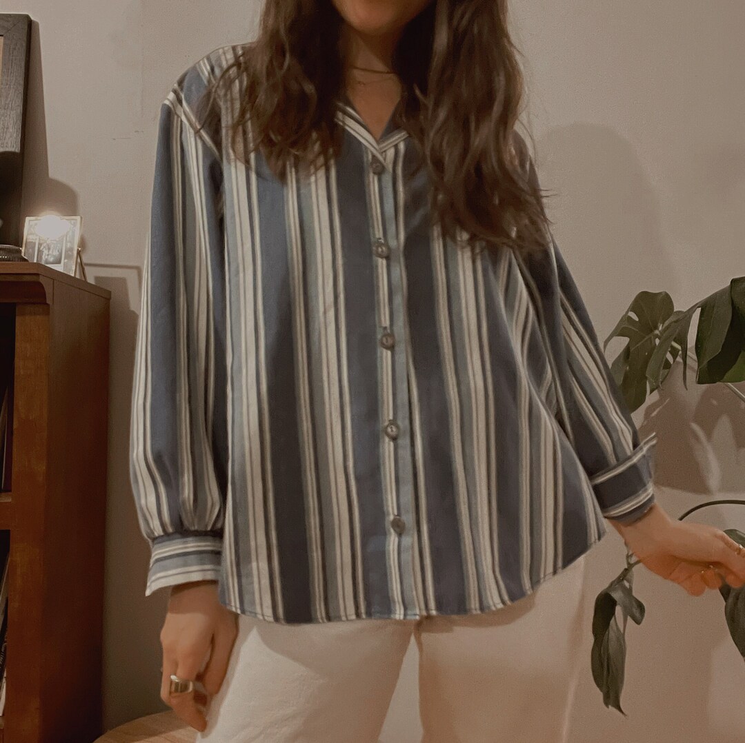 Vintage Stripped Button Up - Etsy