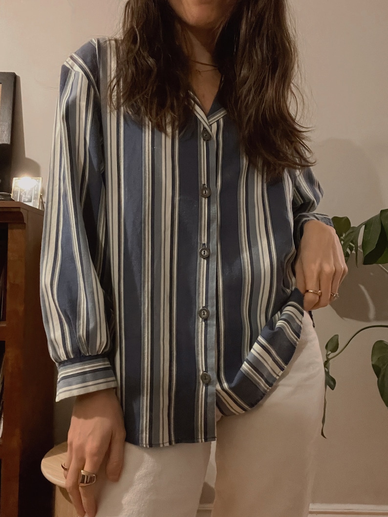 Vintage Stripped Button Up - Etsy