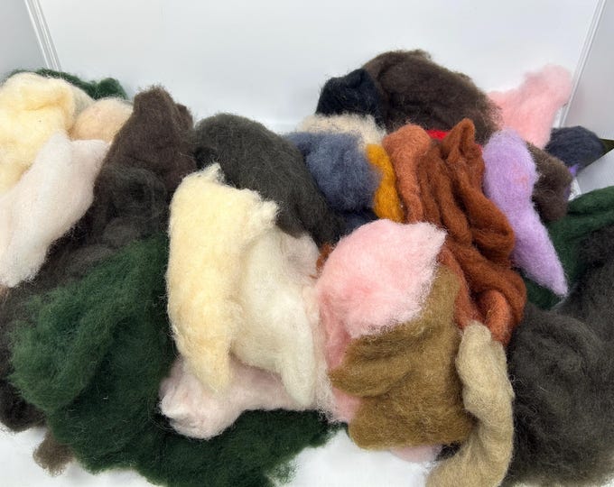 9 Ounce Scap Bag Carded New Zealand Short Fiber Batt Scrap Bag - Etsy