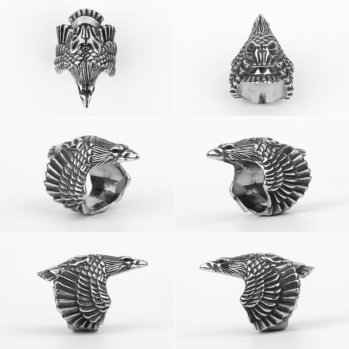 Viking Crow Stainless Steel Ring Men and Women Ring Jewelry | Etsy
