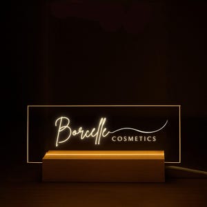 Personalized Engraved Name Desk Light: Acrylic LED Office Sign - Etsy