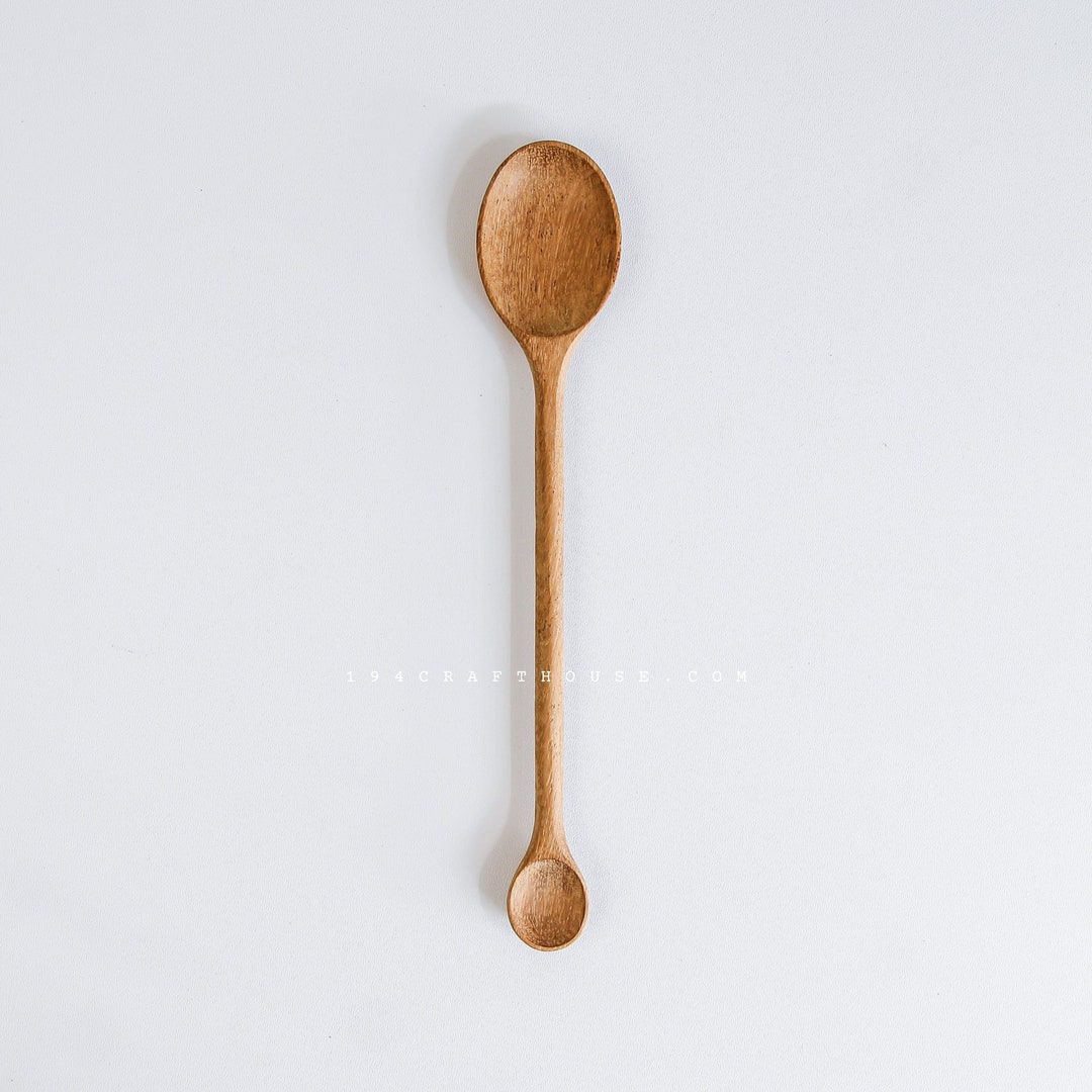 Double Headed Wooden Spoon: Doussie Wood, Long Handle - Etsy