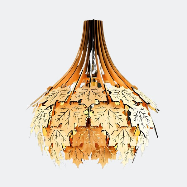 Wood Ceiling Pendant Light Maple - Etsy