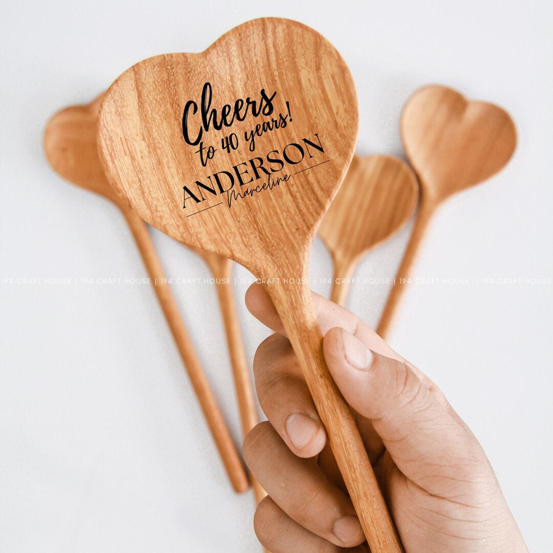 Personalized Heart Wooden Spoon: Engraved Retirement Gift - Etsy