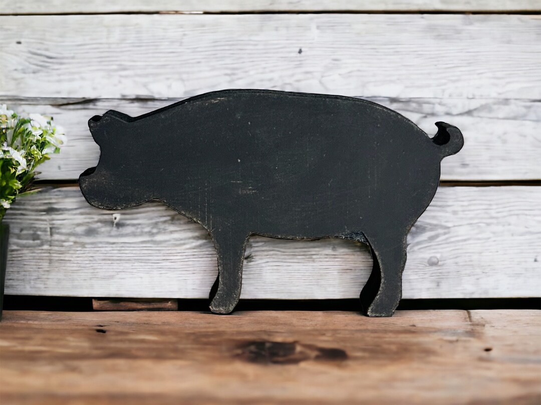 Rustic/primitive Wood Pig Shelf Sitter - Tiered Tray Décor - DIY Pig - Etsy