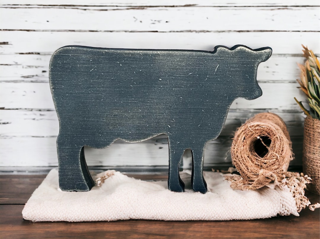 Rustic/primitive Wood Cow Shelf Sitter - Tiered Tray Décor - DIY Cow - Etsy