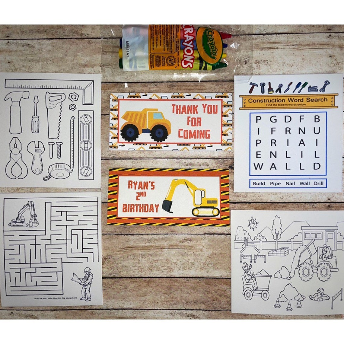 Construction Theme Favor - Etsy