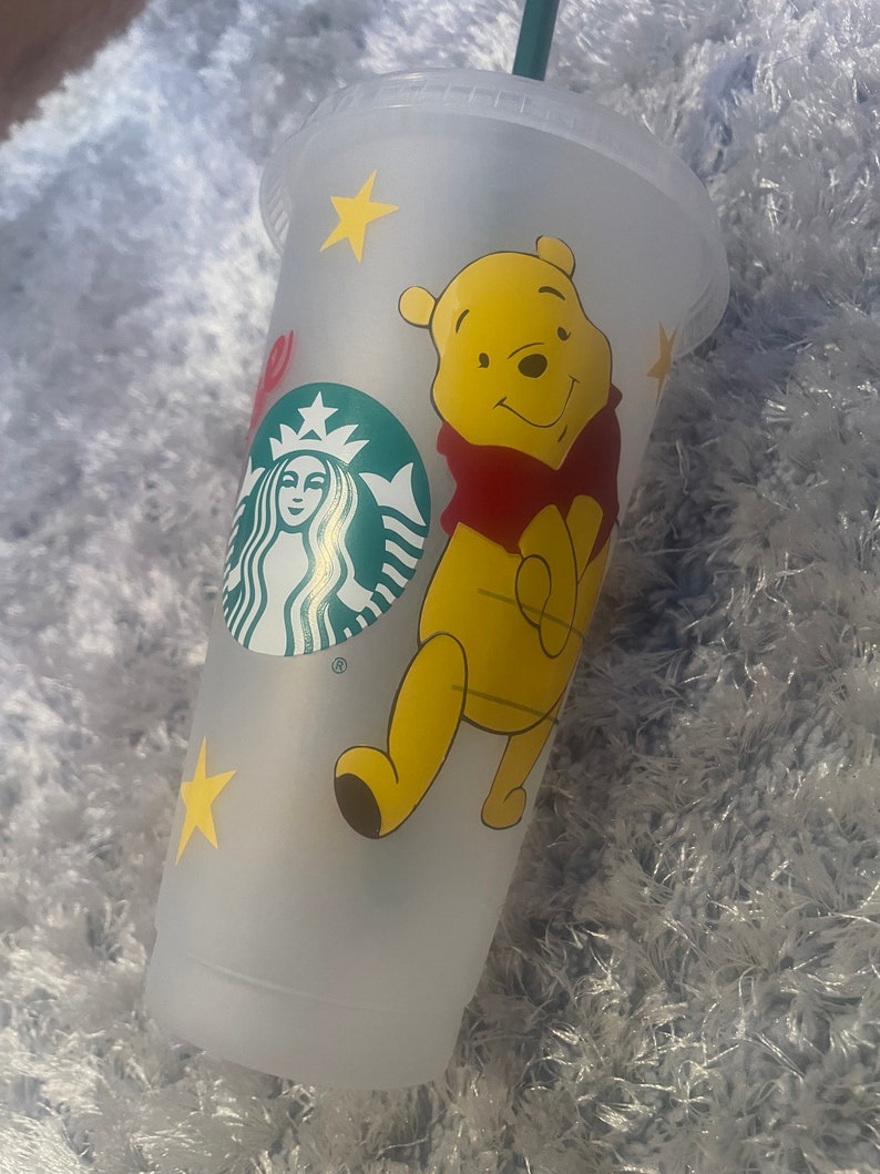 Winnie the Pooh Starbucks Design Cold Cup - Etsy