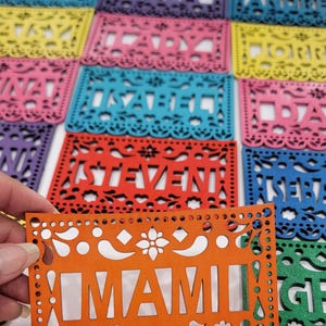 Papel Picado Laser Cut Wooden Personalized Christmas Ornaments, Mexican ...