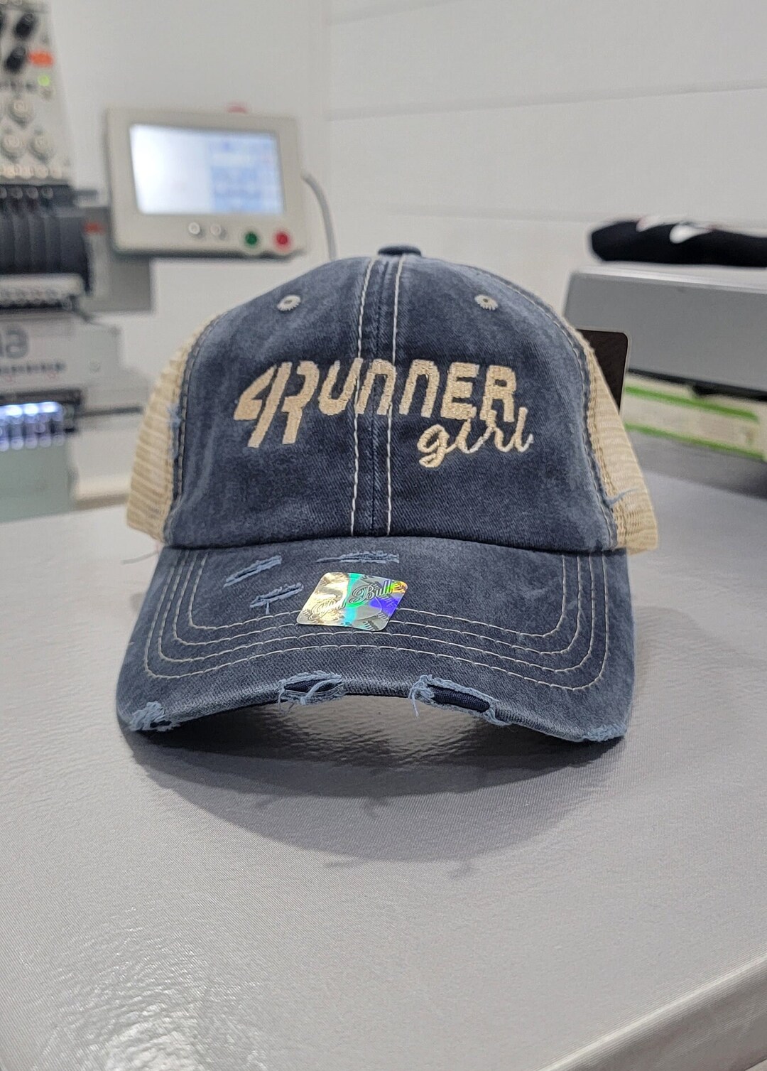 4runner Girl Distress Embroidery Cap, 4runner Girl Distress Hat ...