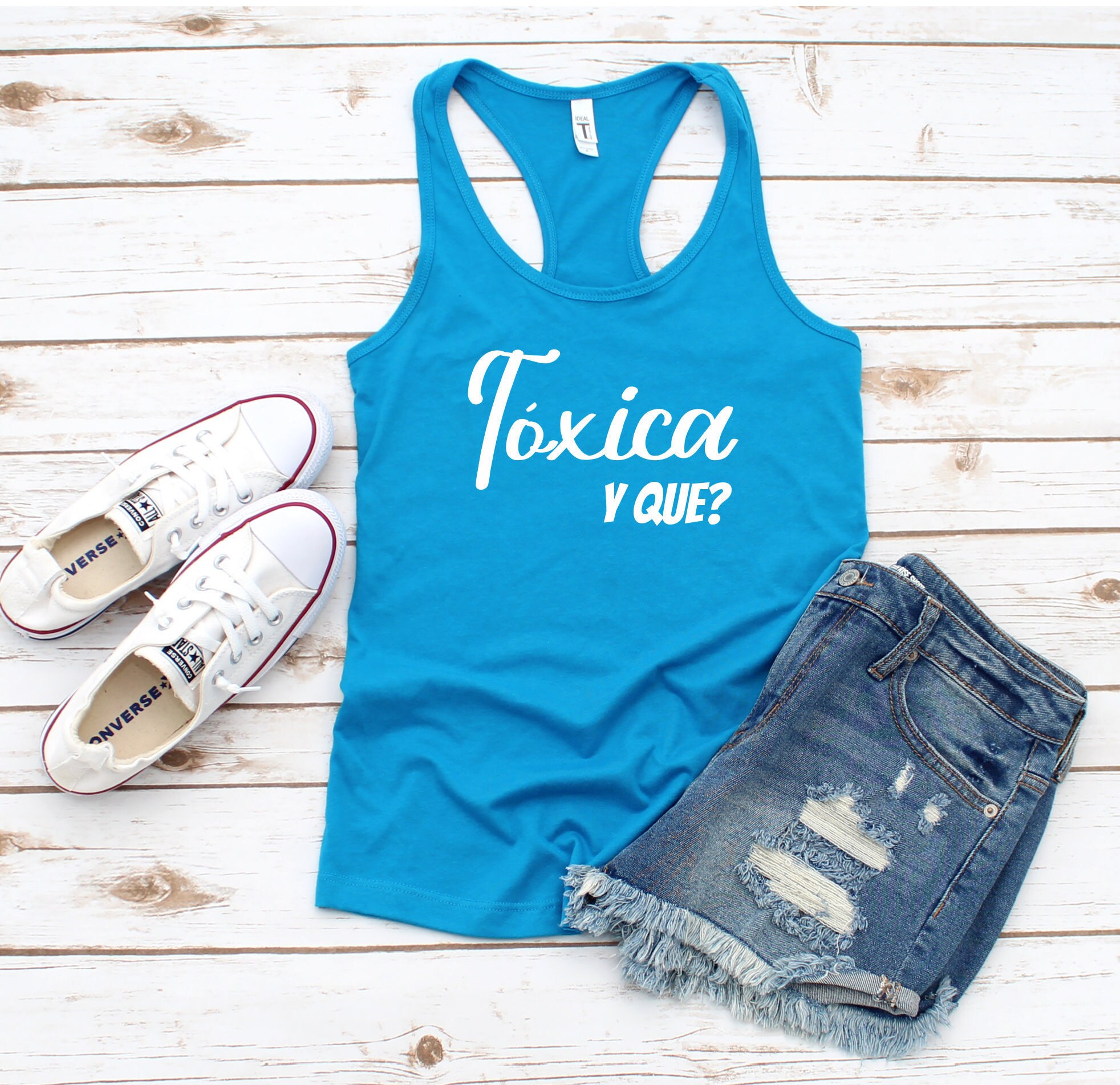 Toxica Y que Racerback Ladies Shirts Toxica y que camisa | Etsy