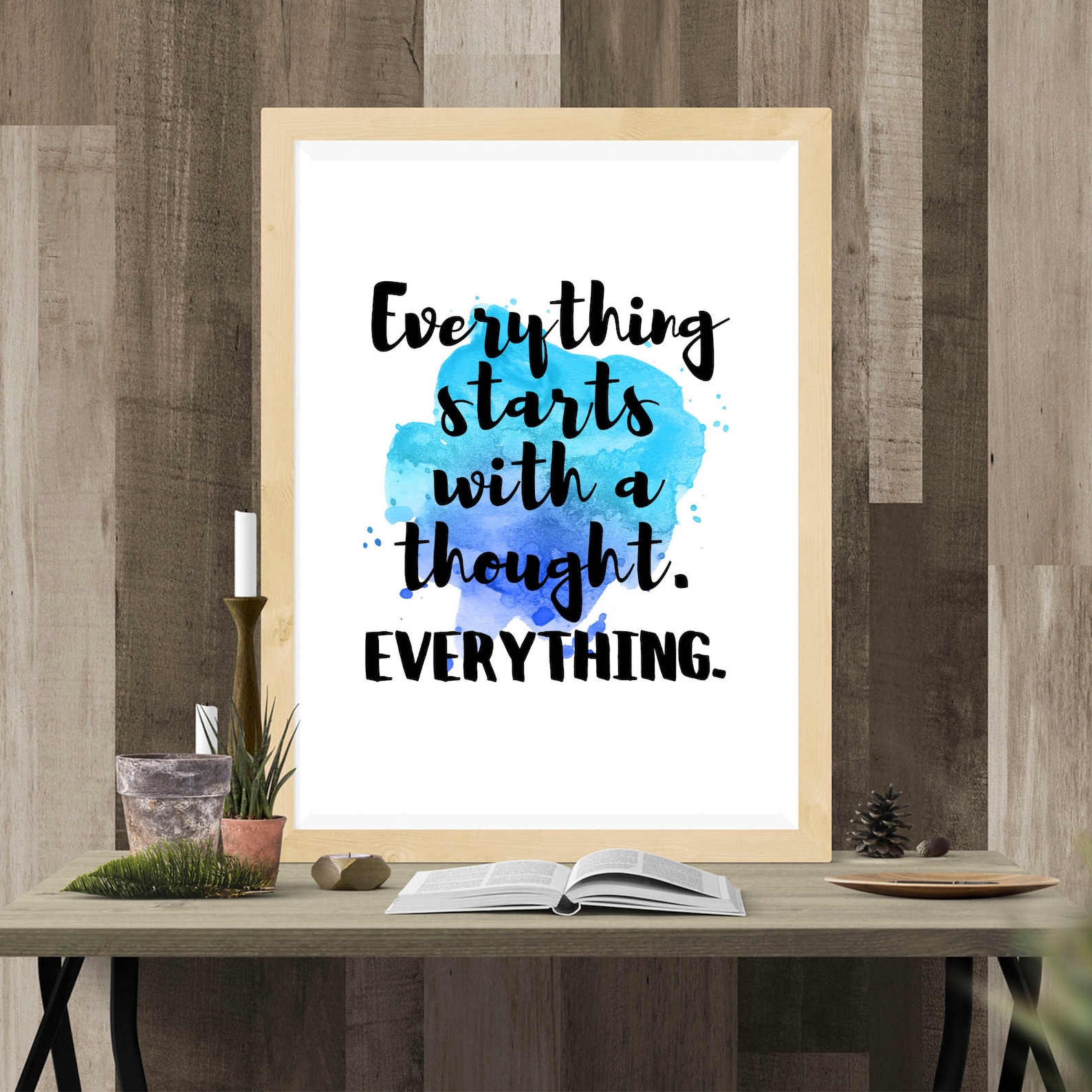 Everything Starts With A Thought Wall Art | Digital Print | Inspiring ...