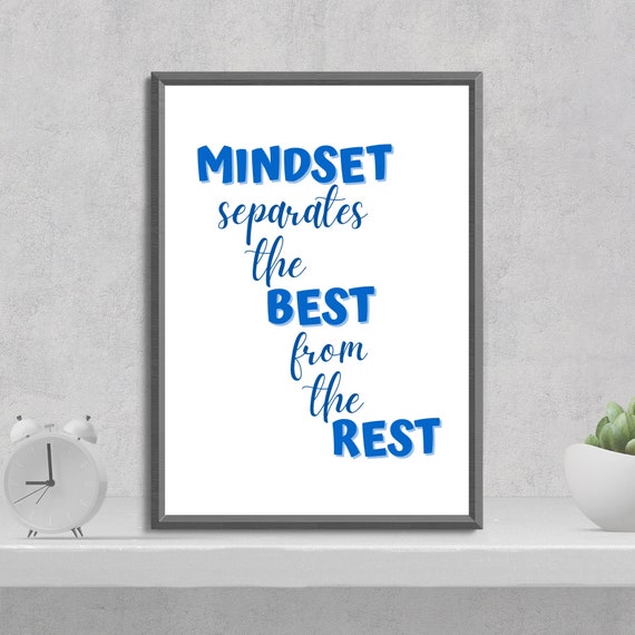 Mindset Printable Quote Wall Art Digital Print Inspiring | Etsy