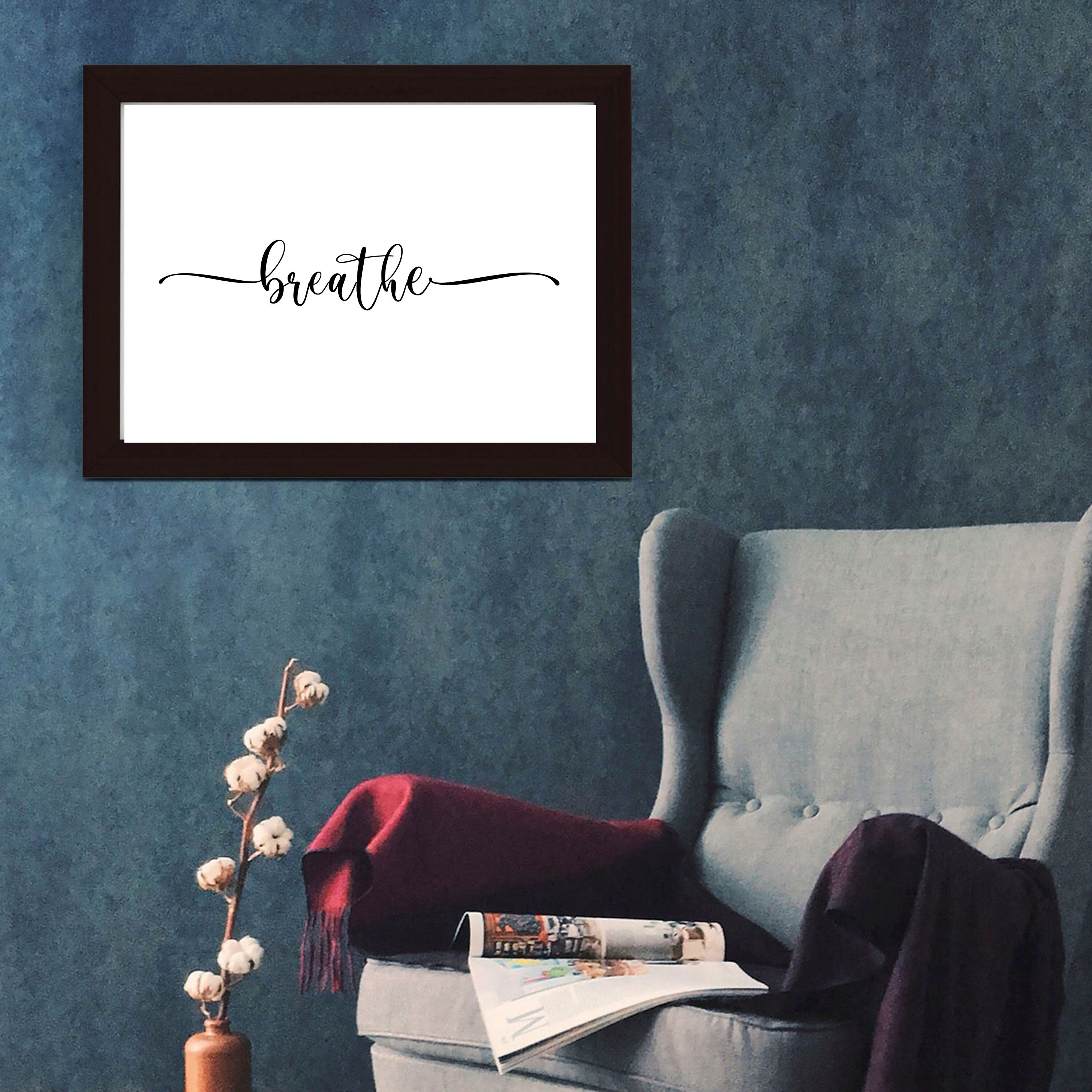 Breathe Printable Wall Art | Downloadable Print | Inspirational Wall ...