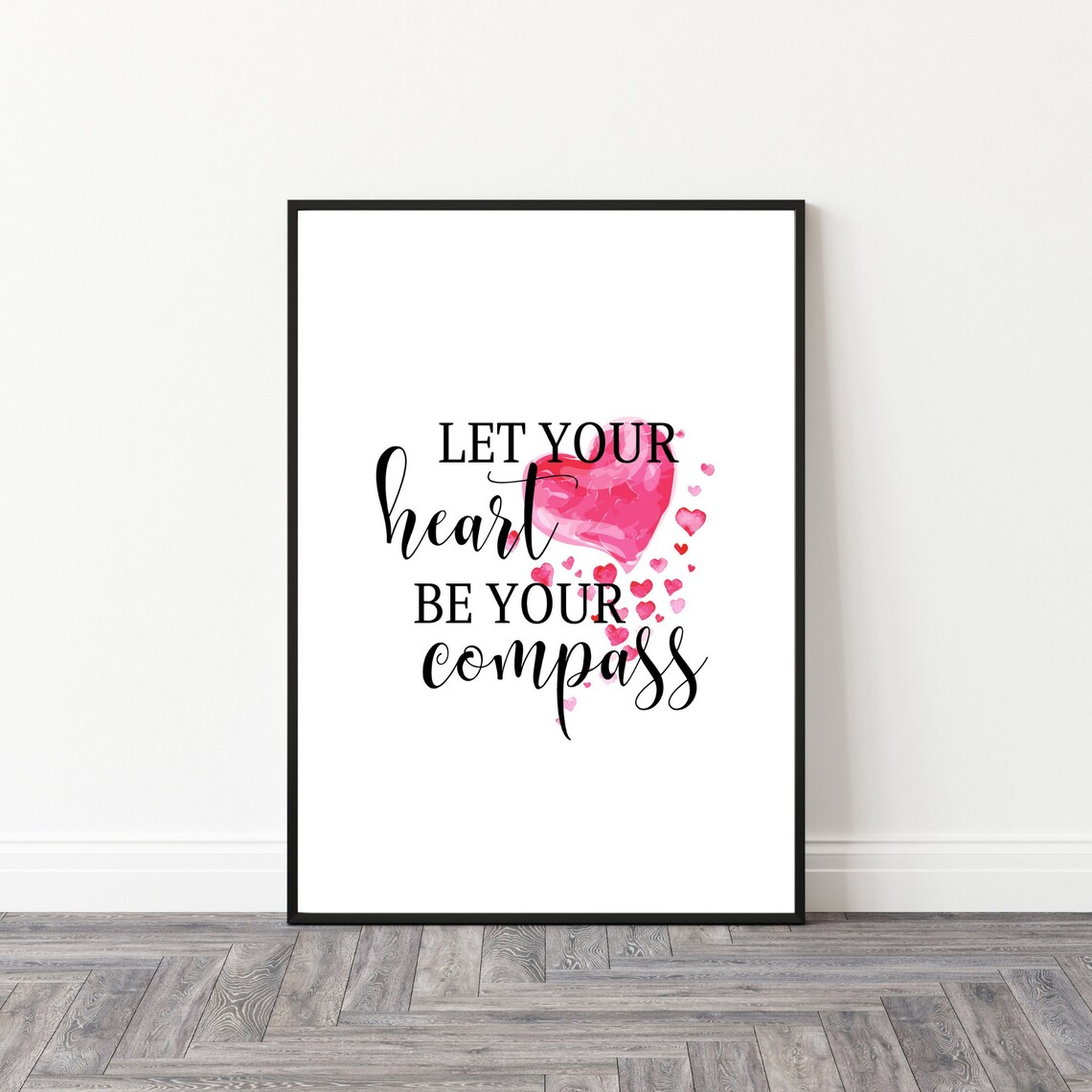 Let Your Heart Be Your Compass Wall Art | Digital Print | Inspiring ...