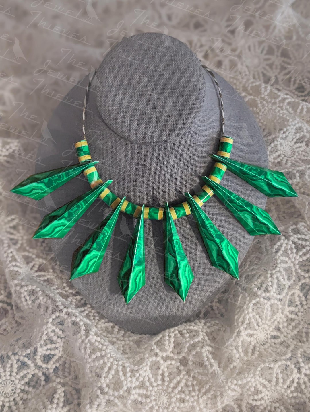 DIY Dagger Pendant Necklace in Green Jade PRINTABLE Designer Statement ...