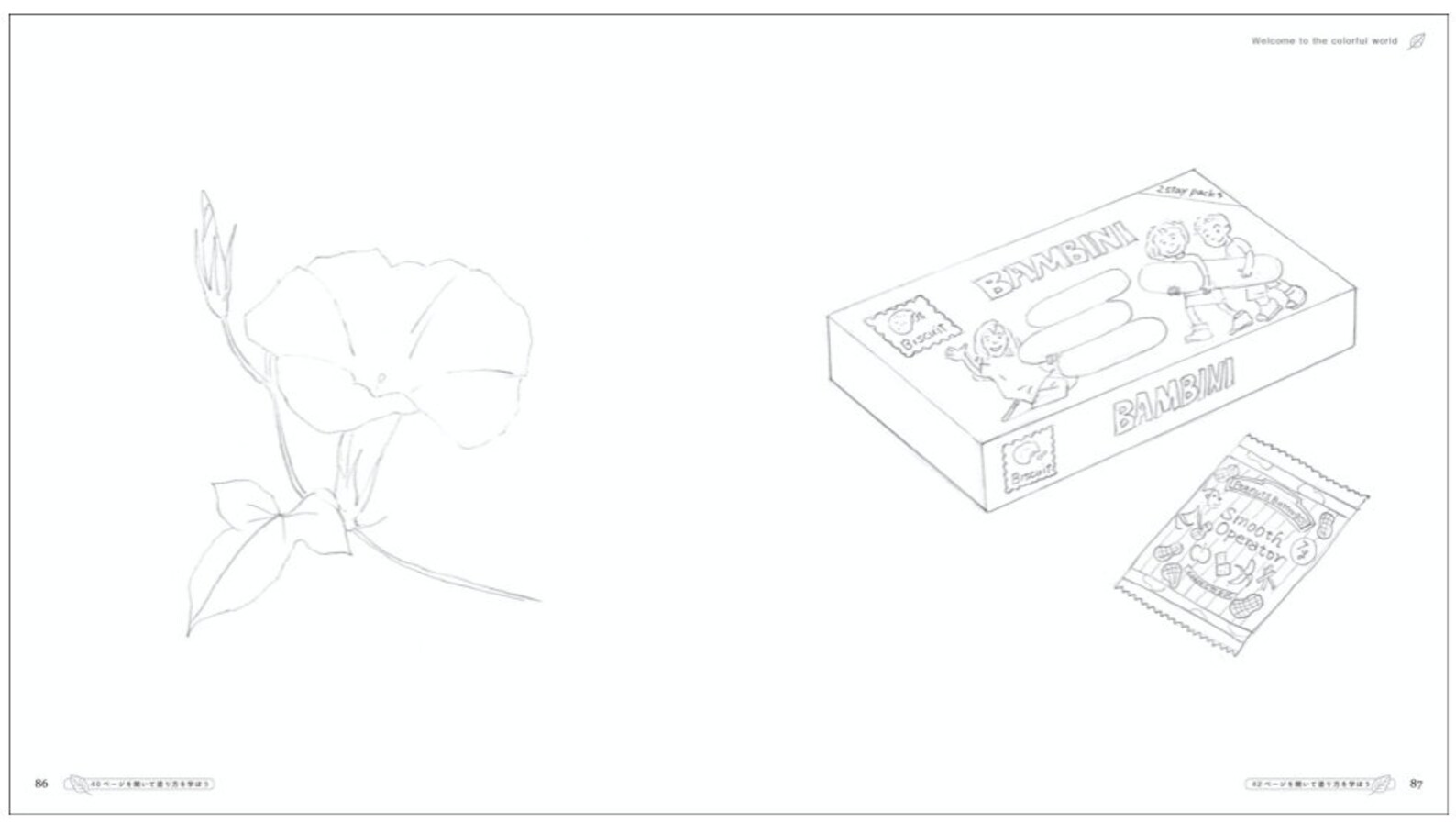 Cute and Easy Coloring Lesson Book Japanese Coloring Book | Etsy